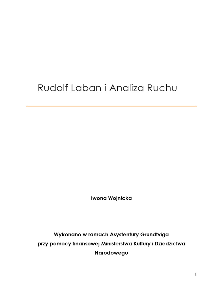Rudolf Laban I Analiza Ruchu | PDF