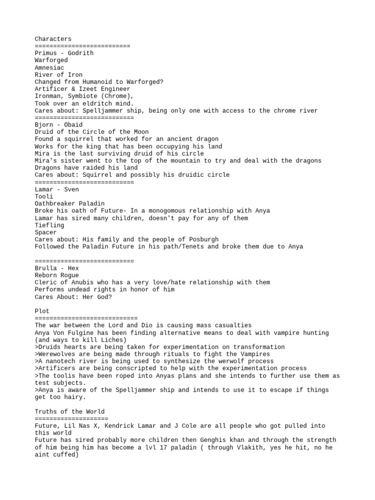 Session Planning dnd | PDF | Dungeons & Dragons