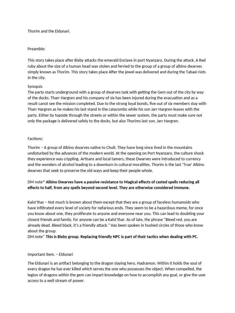 Thorim and The Eldunari - 1 Shot | PDF