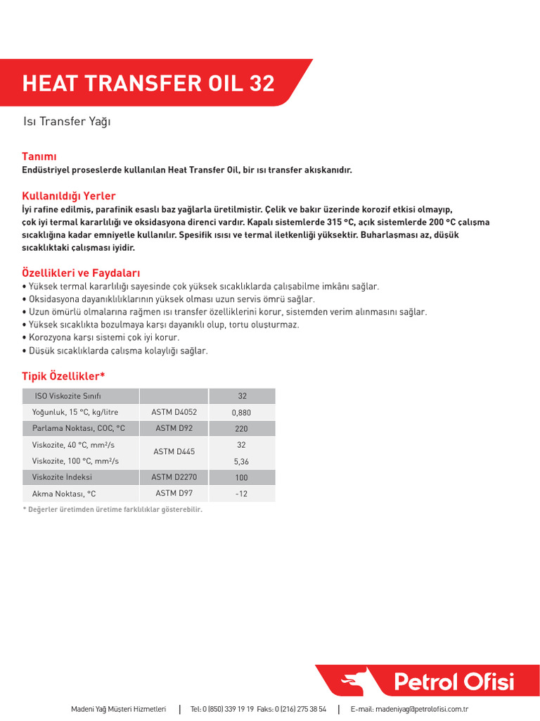Heat Transfer Oil 32 | PDF