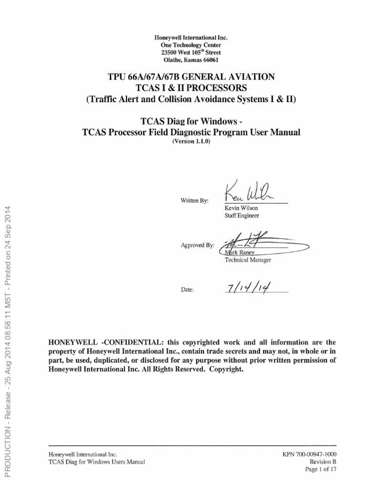 222 30003 0002 TCAS Diagnostics User Manual | PDF