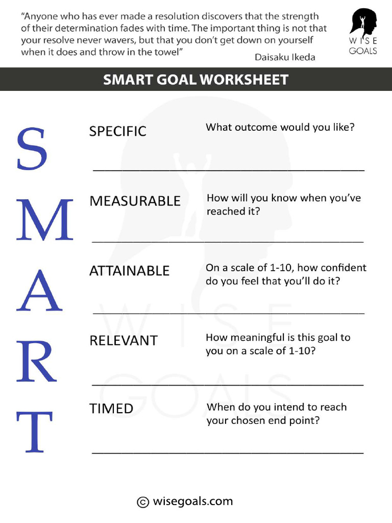 2025 Smart Goal Worksheet | PDF