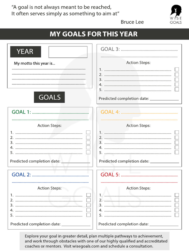 Annual Goal Setting Framework | PDF