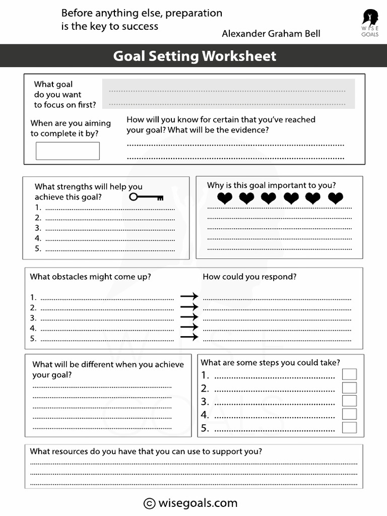 8.Wisegoals My Main Goal Right Now Mct | PDF