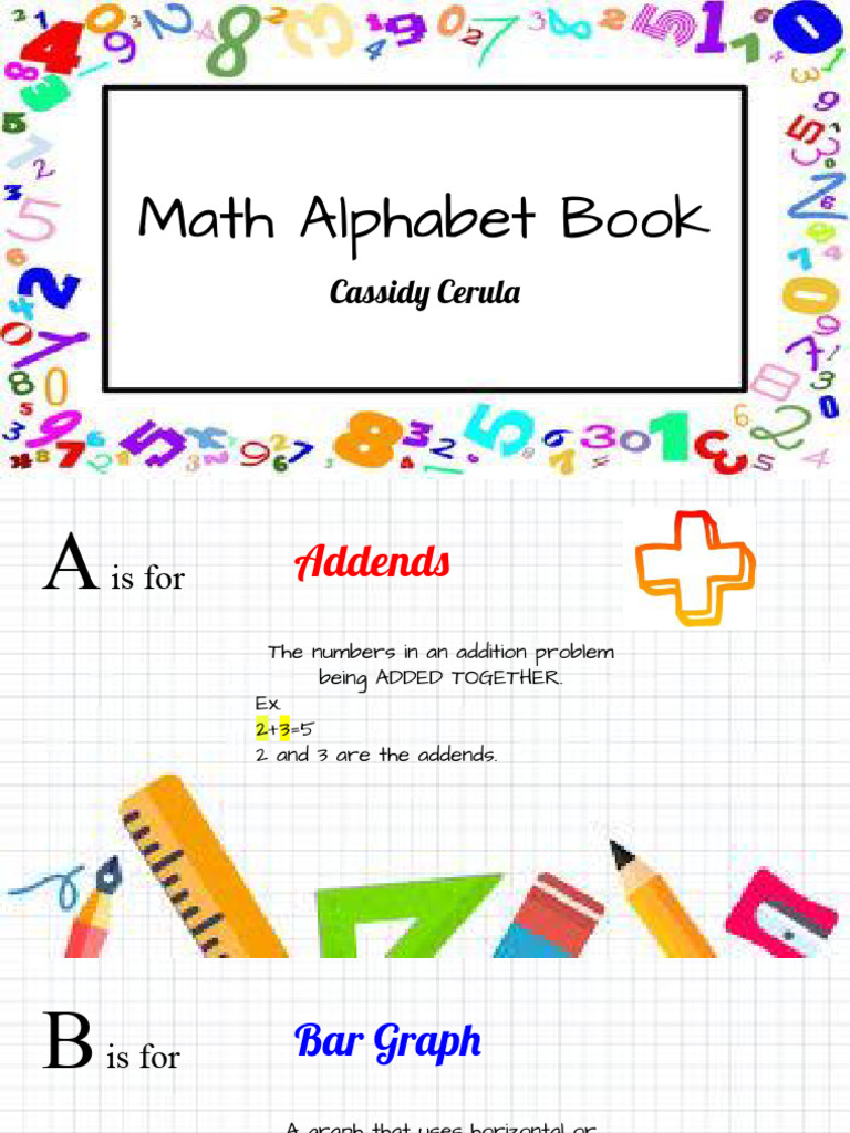 Math Alphabet Book for Kids | PDF | Numbers | Mathematical Concepts