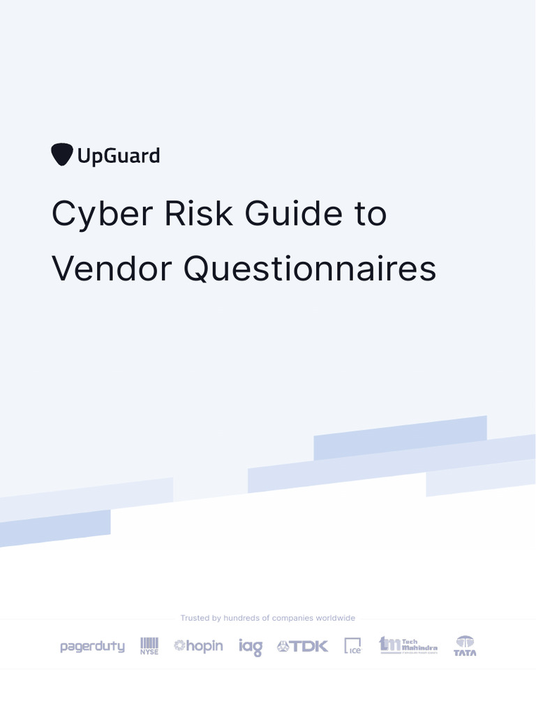 Vendor Cyber Risk Guide To Vendor Questionnaires | PDF | Security ...