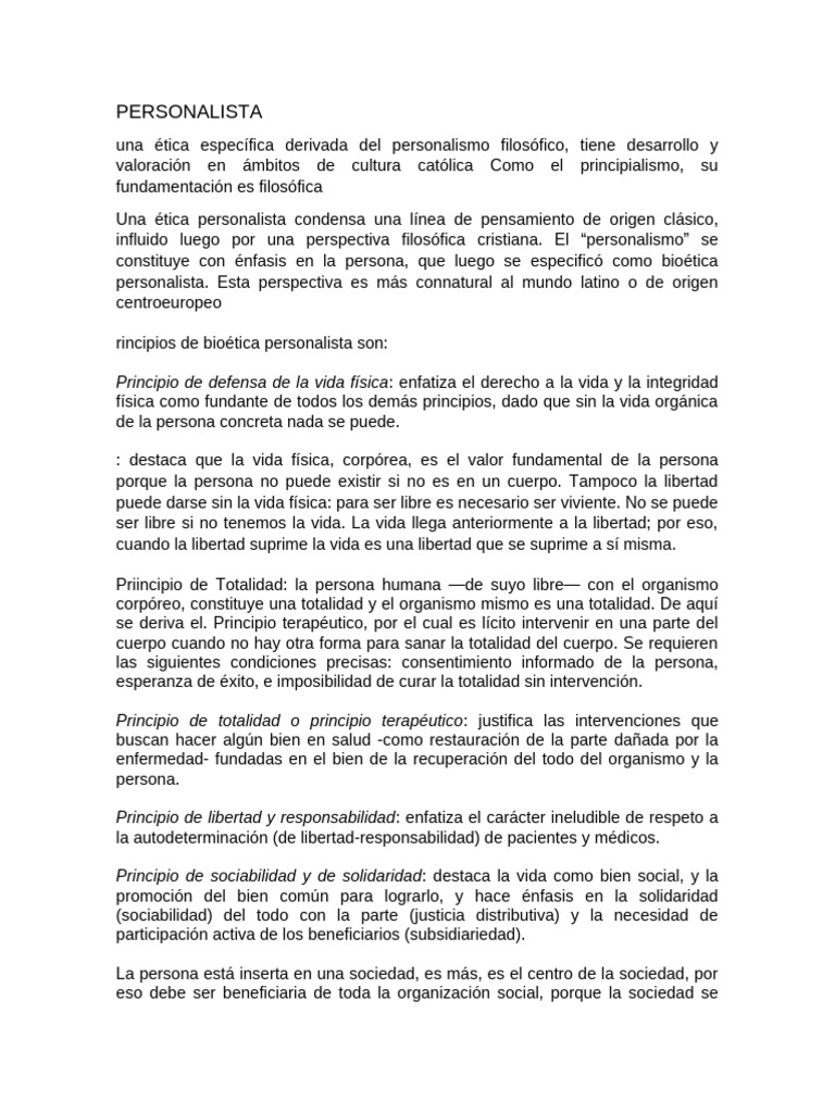 PERSONALISTA | PDF | Bioética | John Rawls