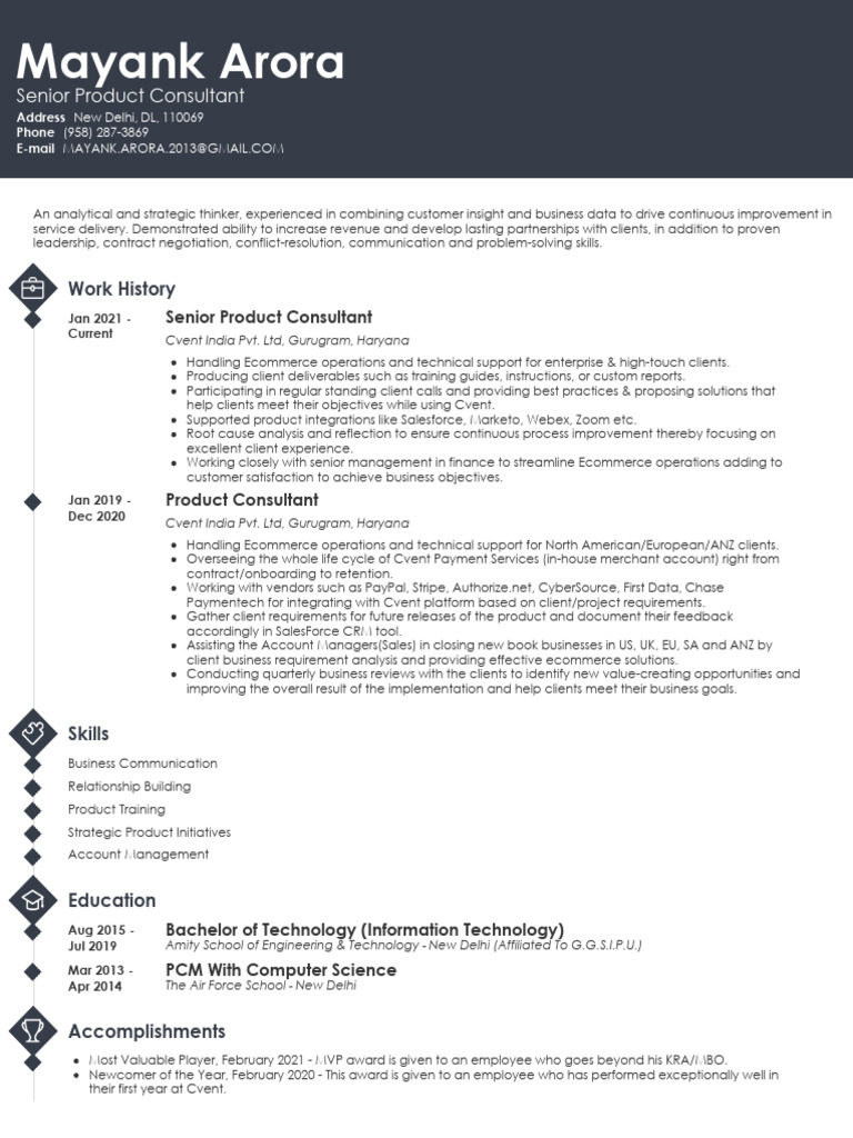Mayank Arora_CV | PDF | Customer Relationship Management | E Commerce