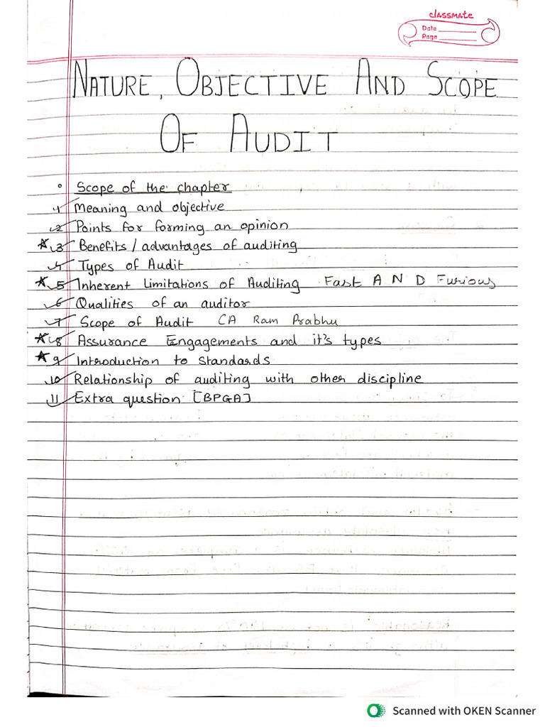 Audit Chapter1 | PDF