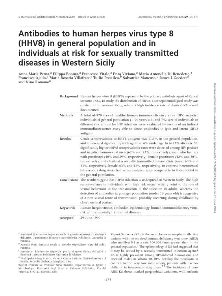 hhv 8 | PDF | Hiv/Aids | Infection