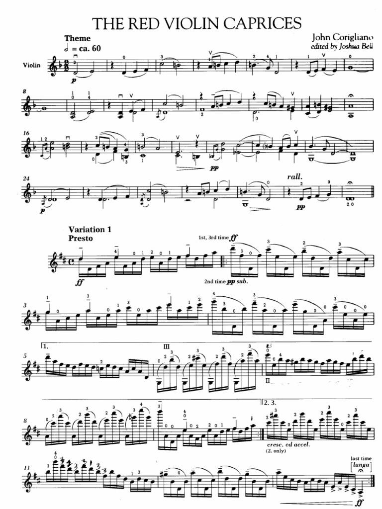 The Red Violin Caprices | PDF