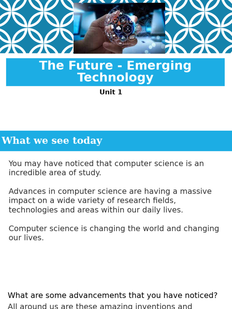 U1L02 - The Future - Emerging Technology | PDF | Cryptography | Artificial Intelligence