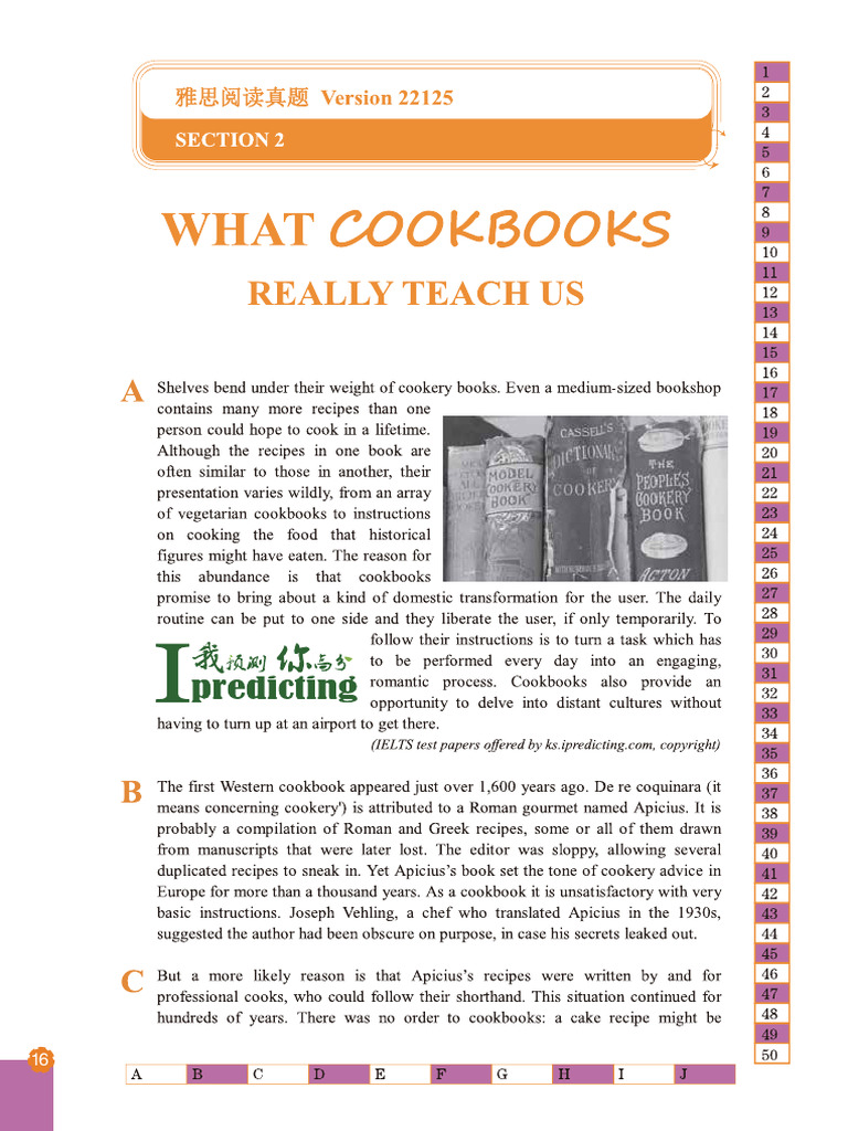 What Cookbooks Really Teach Us | PDF