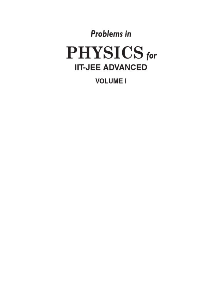 Pdfcoffee.com_problems in Physics for Iit Jee Vol 1 PDF Free Copy (2) | PDF | Schools ...