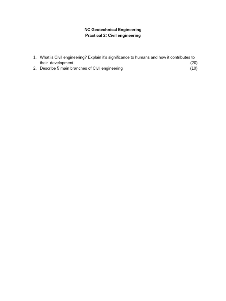 NC Geotechnical Engineering Practical 2 2024 | PDF