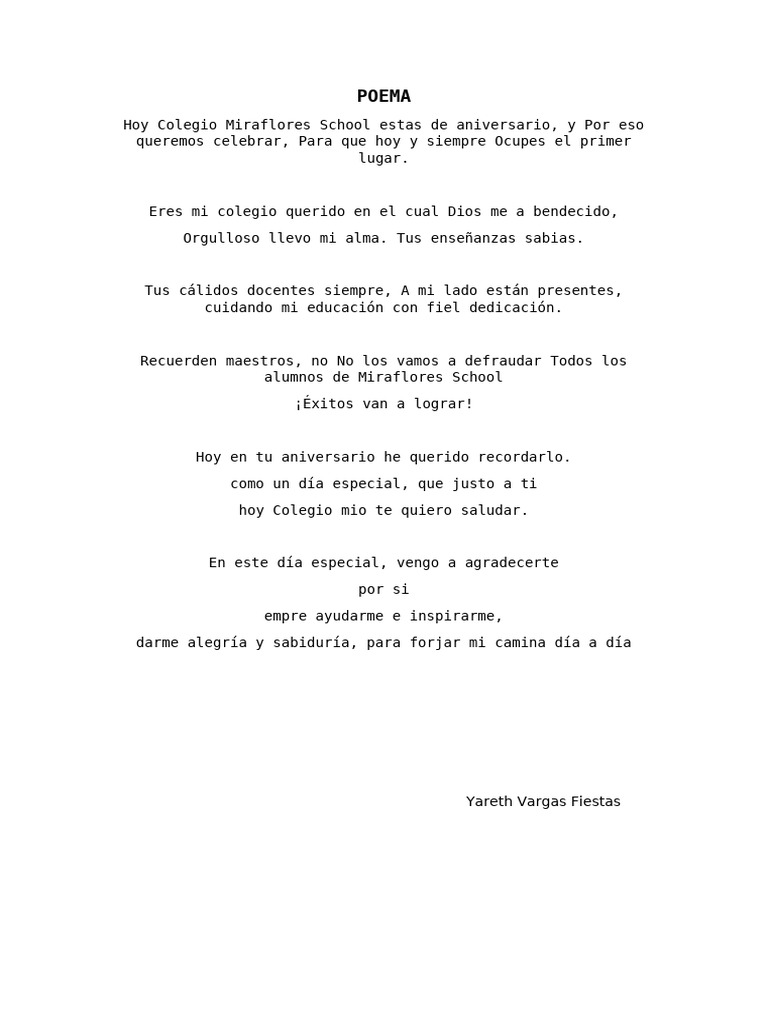 POEMA Yareth | PDF