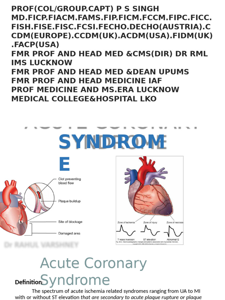 ACS-PPT | PDF | Myocardial Infarction | Percutaneous Coronary Intervention
