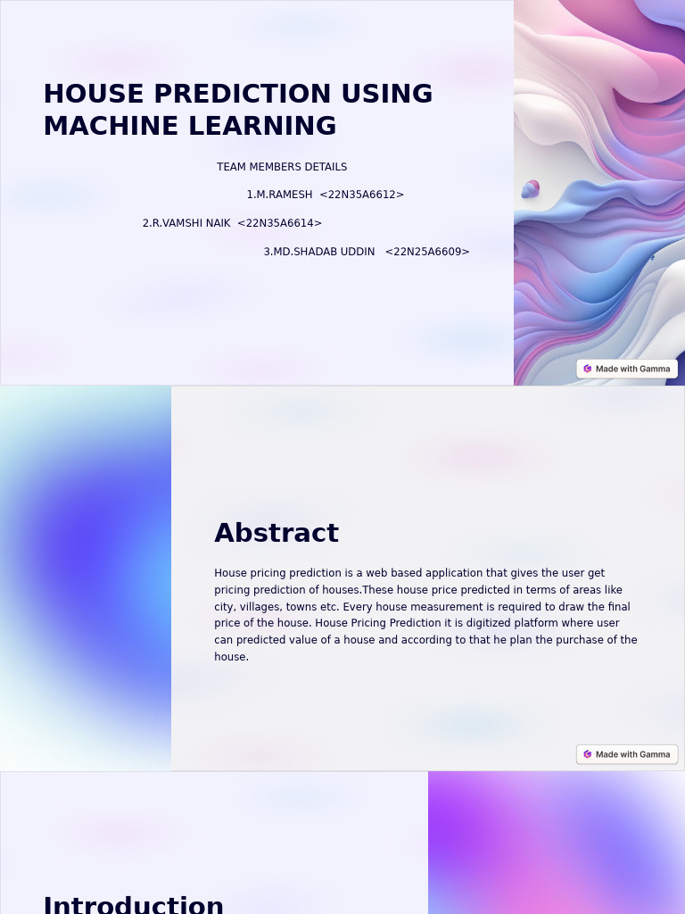 House Prediction Using Machine Learning | PDF | Machine Learning ...