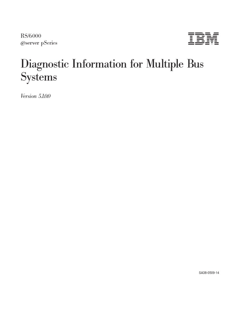 Diagnostic Information For Multiple Bus Systems | Download Free PDF ...
