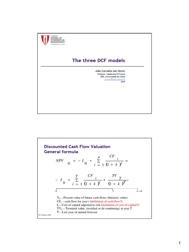 DCF Models for Finance Students | PDF | Discounted Cash Flow | Cost Of ...