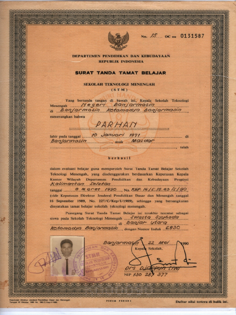 Surat Tanda Tamat Belajar - Parhan - 11zon | PDF