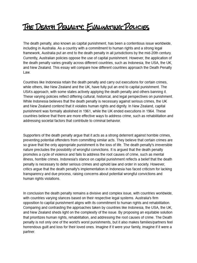 Death Penalty, Class Notes | PDF | Capital Punishment | Crimes