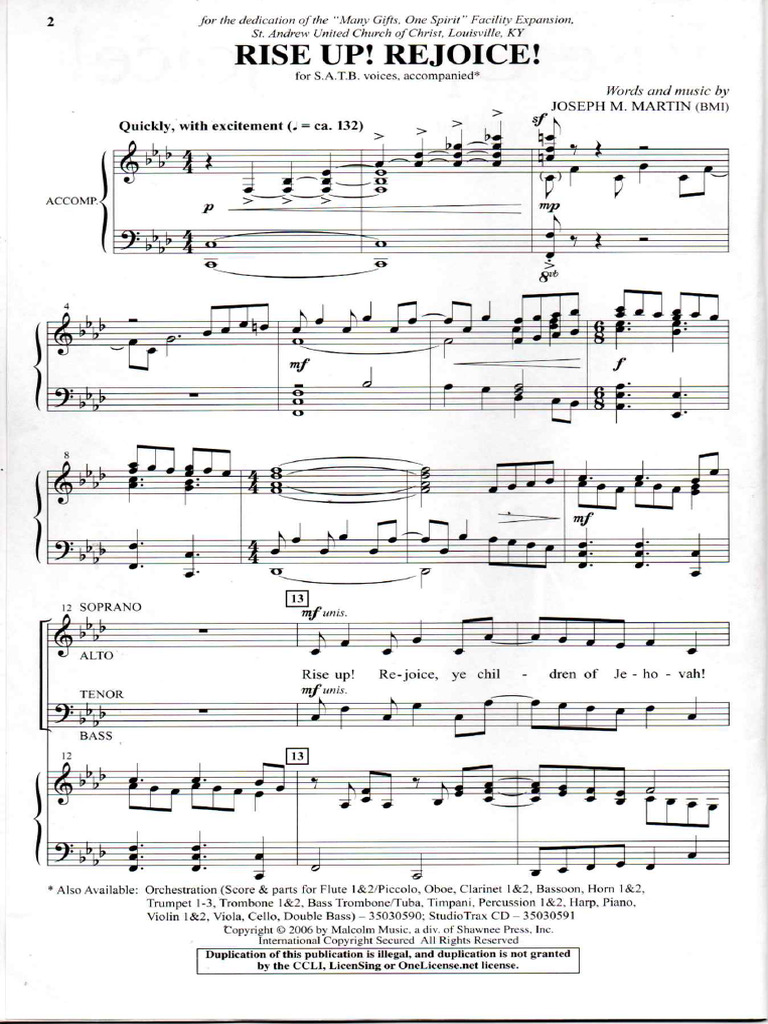 Rise Up Rejoice | PDF