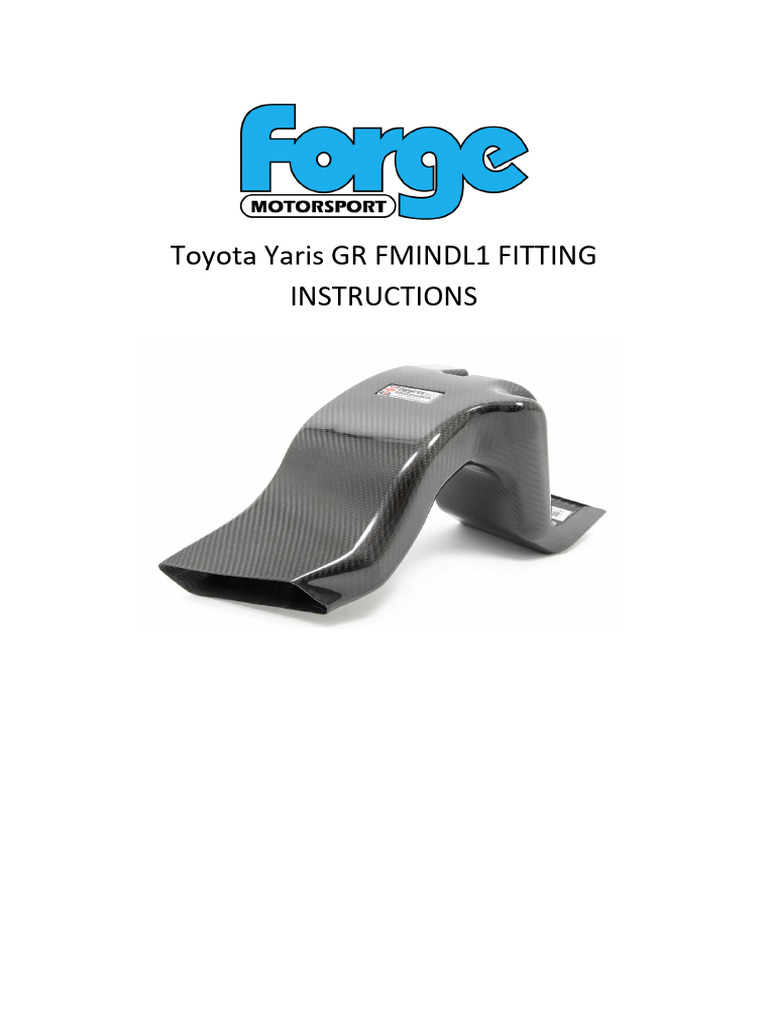 Yaris GR Inlet Duct Install Guide | PDF | Electrical Connector | Duct ...