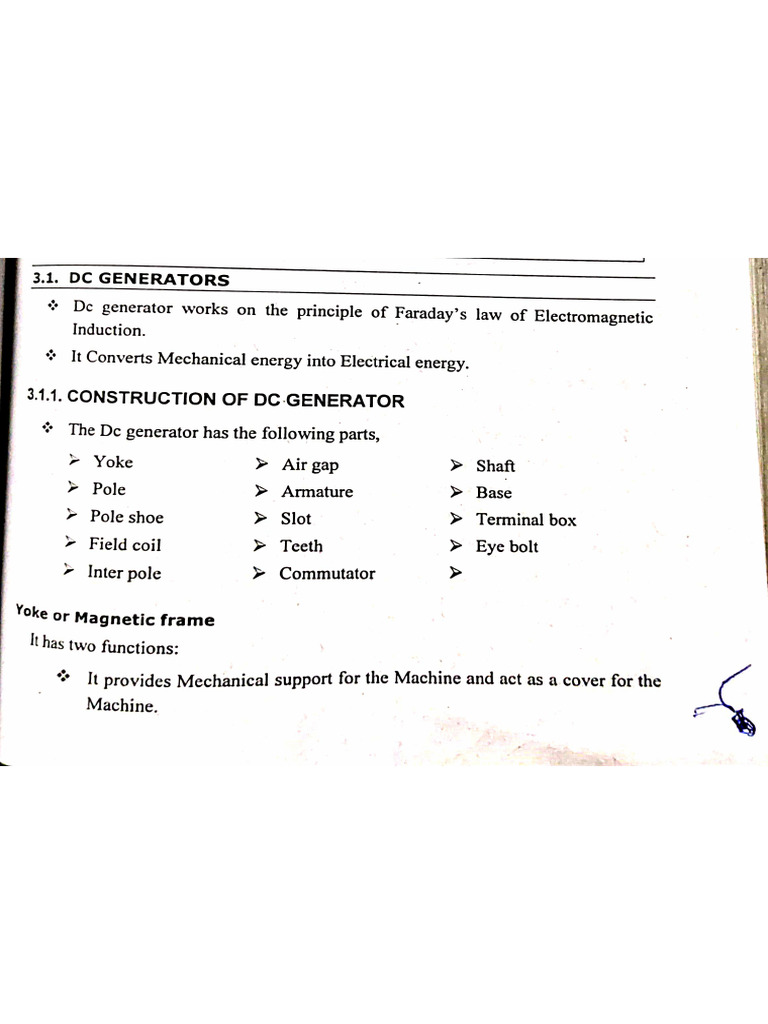 Unit 3 DC Generator | PDF