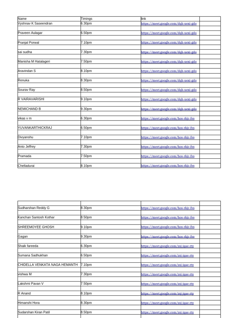 (Jco Dsodsd E1) Mock Timings | PDF