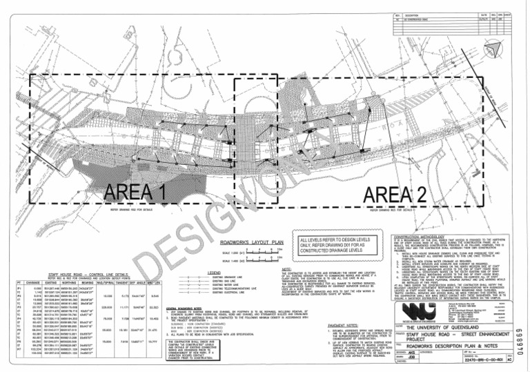 22470-BRI-C-00-R01 Roadworks Description Plan & Notes | PDF