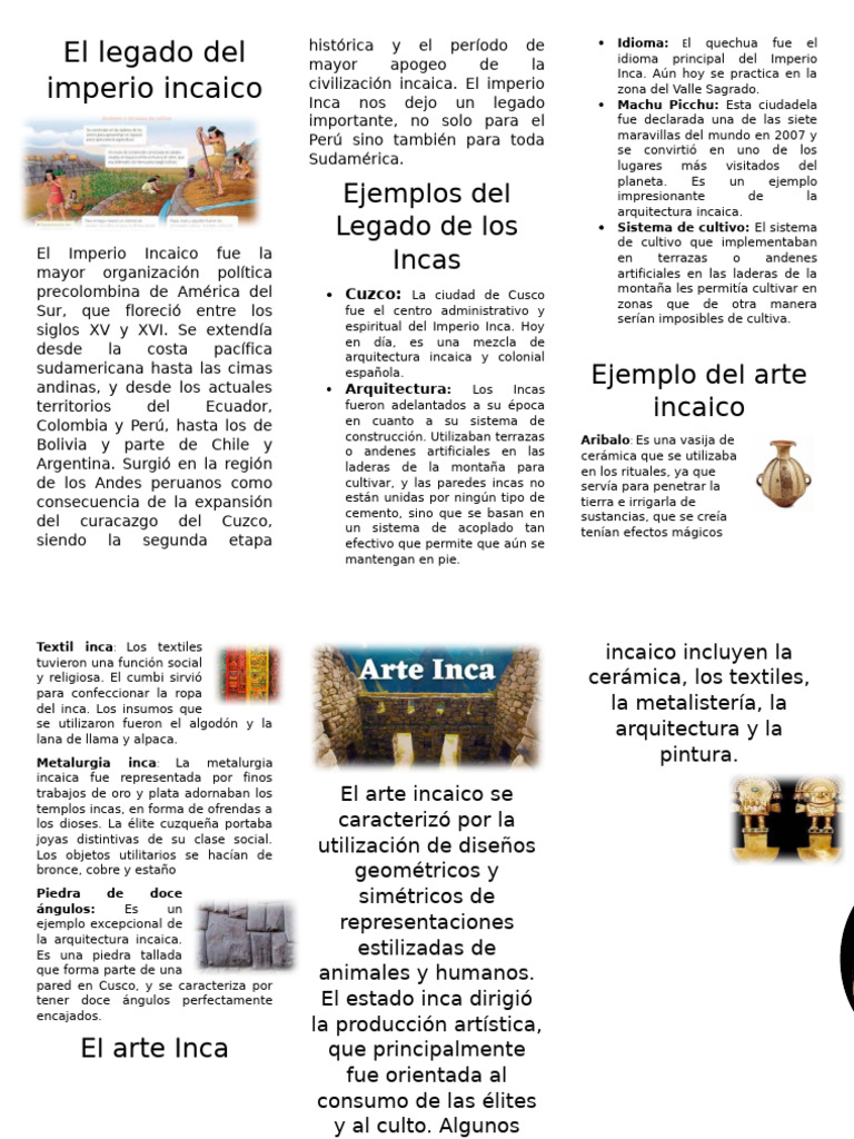 El Legado Del Imperio Incaico | PDF | Imperio Inca | Andes