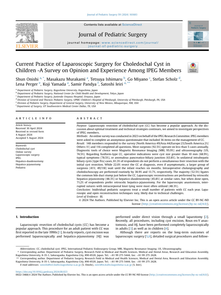 Current Practice of Laparoscopic Surgery For Chole | PDF | Surgery | Magnetic Resonance Imaging