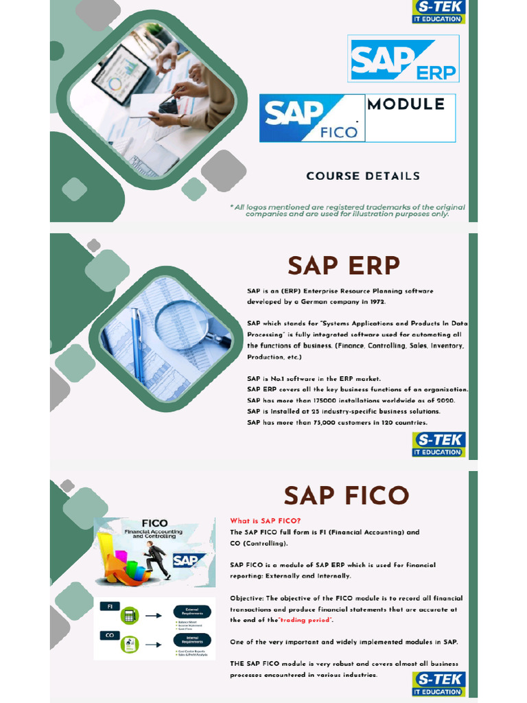 SAP FICO S4HANA CONTENTS | PDF