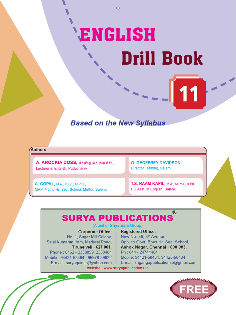45-11th English - Suriya Guide Mini Drill Book - PDF Download | PDF