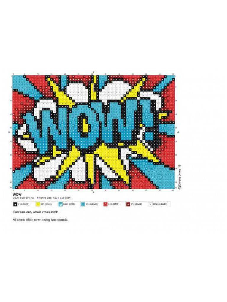 Wow! Cross Stitch Pattern | PDF