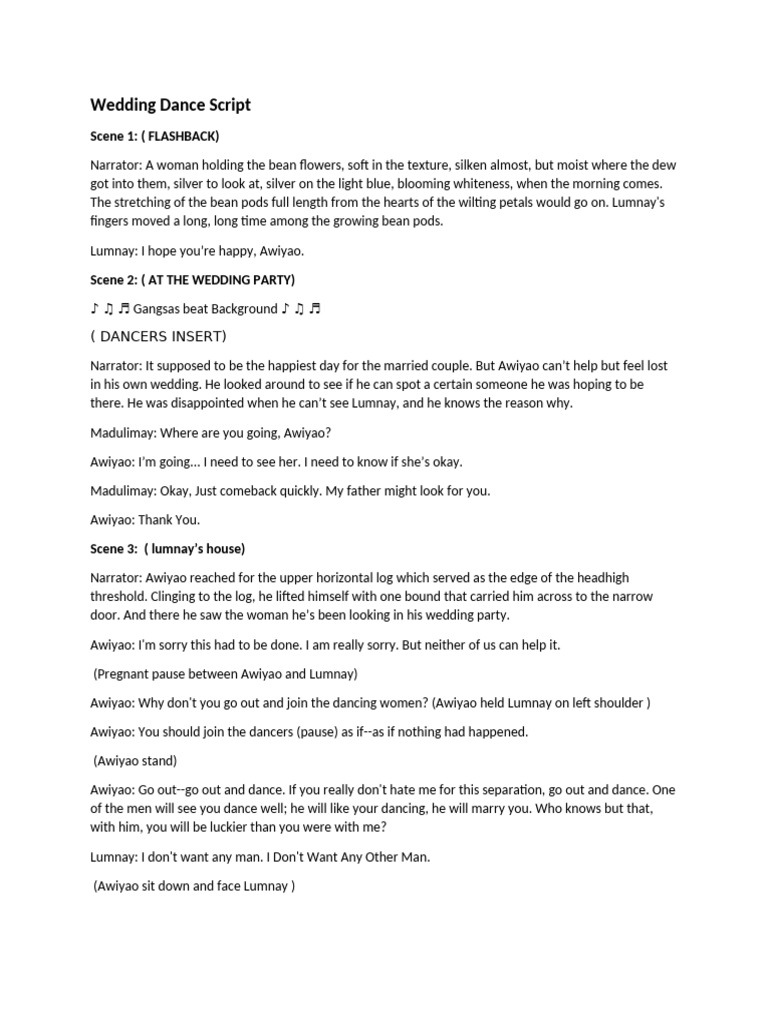 Wedding-Dance-Script | PDF