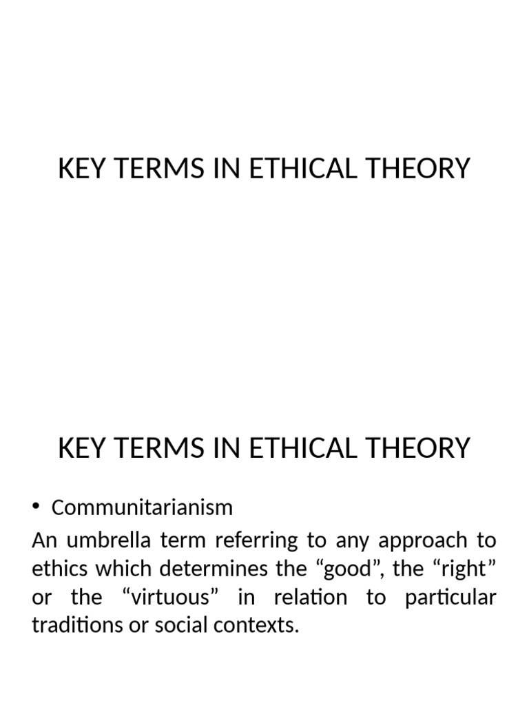Prof Ethics Terms. | PDF | Utilitarianism | Epistemology