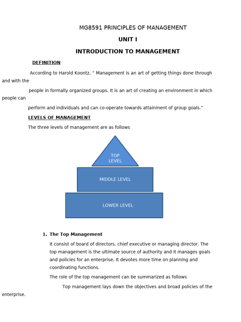 GE3751-Principles of Management Full Book | PDF | Corporations ...