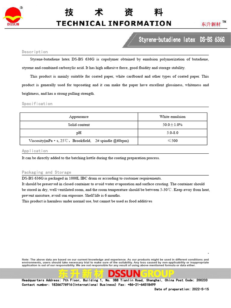 2, Topcoat SBR Ds-Bs 636g Tds | PDF