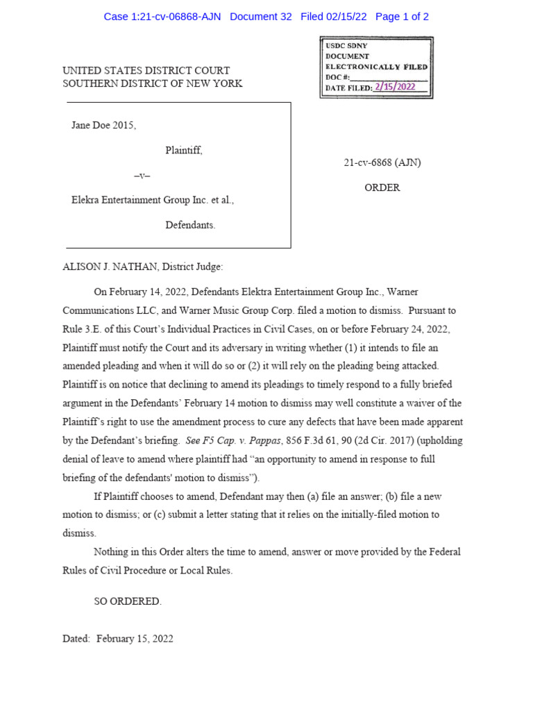 Gov Uscourts Nysd 565041 32 0 | PDF