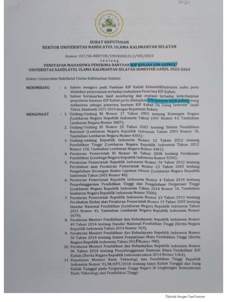 Penetapan Penerima Bantuan KIP 2021 | PDF Penetapan Penerima Bantuan KIP 2021 | PDF