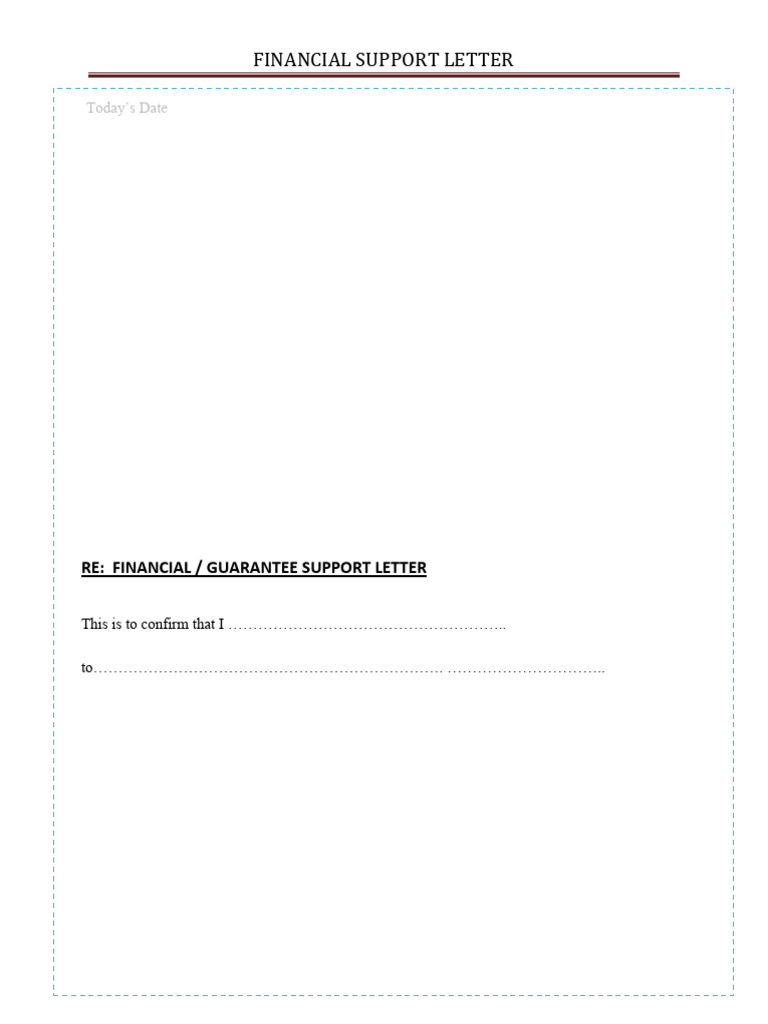 70ff9a4e Financial Support Letter | PDF