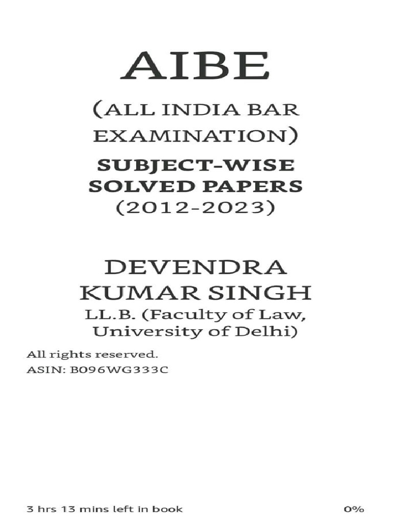 AIBE Solved Papers | PDF