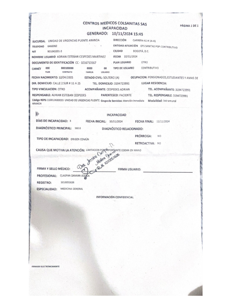 Sucursal Unidad de Urgencias Puente Aranda | PDF