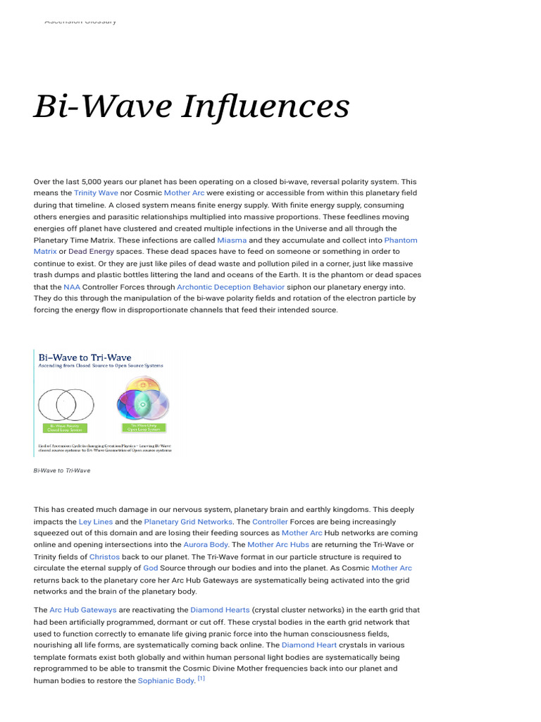 Bi-Wave Influences - Ascension Glossary | PDF