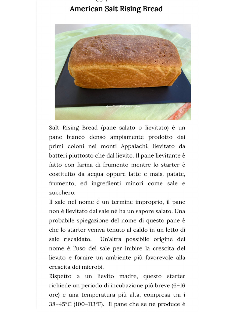 Ricetta Pane American Bread | PDF