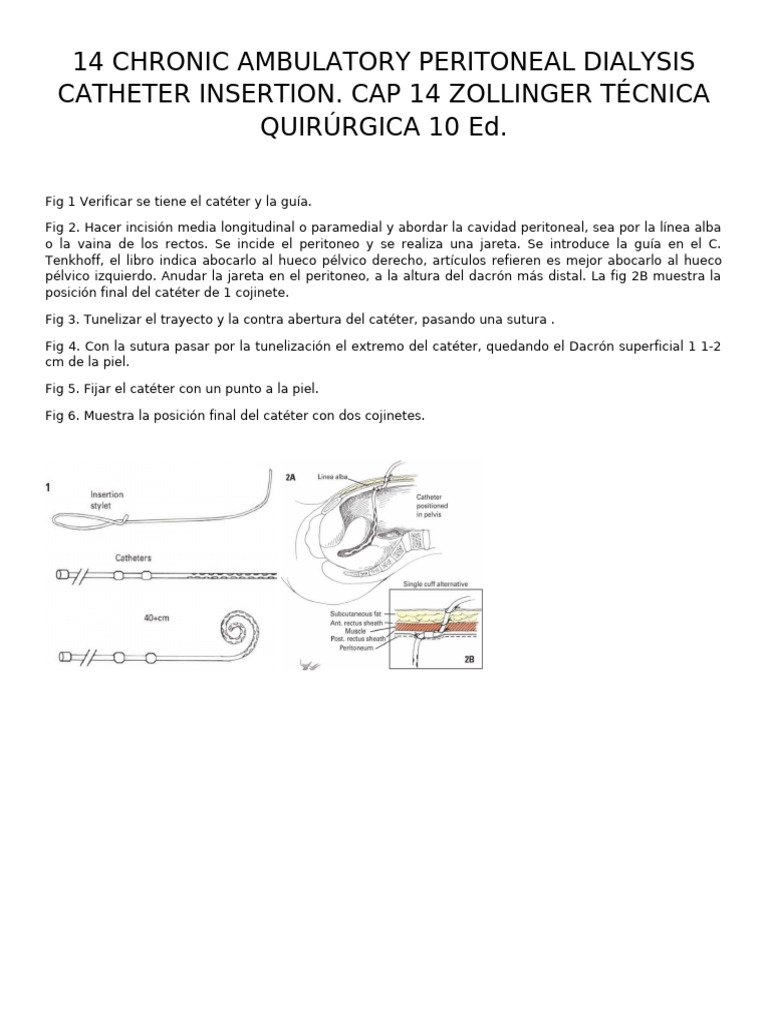 14 CHRONIC AMBULATORY PERITONEAL DIALYSIS CATHETER INSERTION. CAP 14 ...
