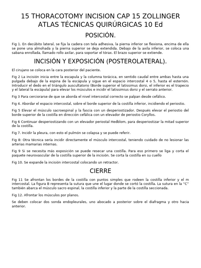 15 THORACOTOMY INCISION CAP 15 ZOLLINGER ATLAS TÉCNICAS QUIRÚRGICAS 10 ...