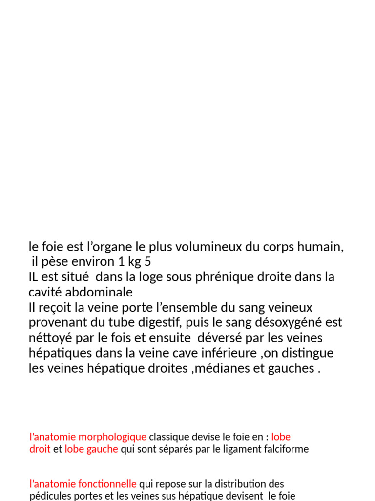Segmentation Hépatique | PDF | Foie | Gastroentérologie